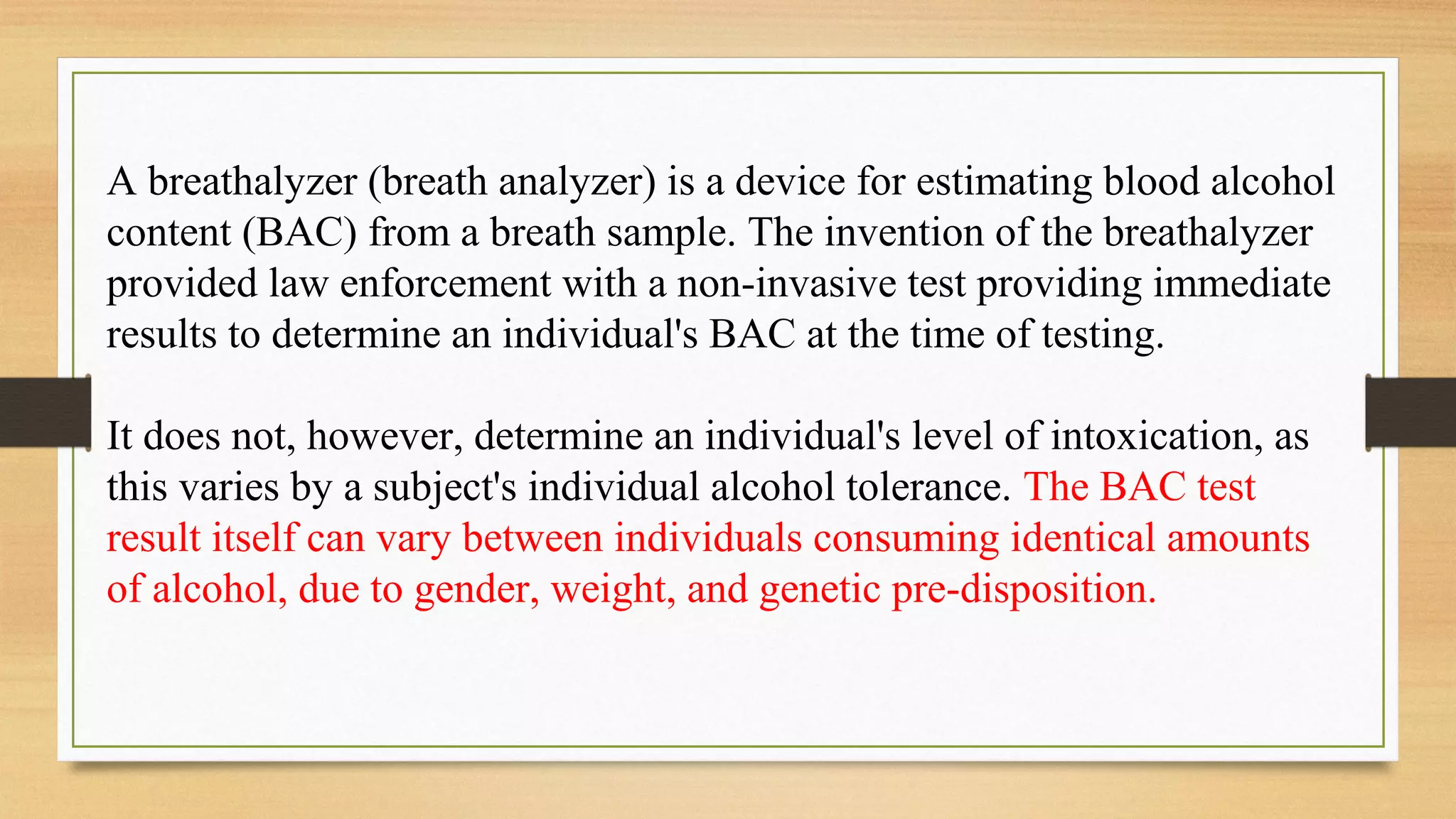 Analysis of alcohol | PPT