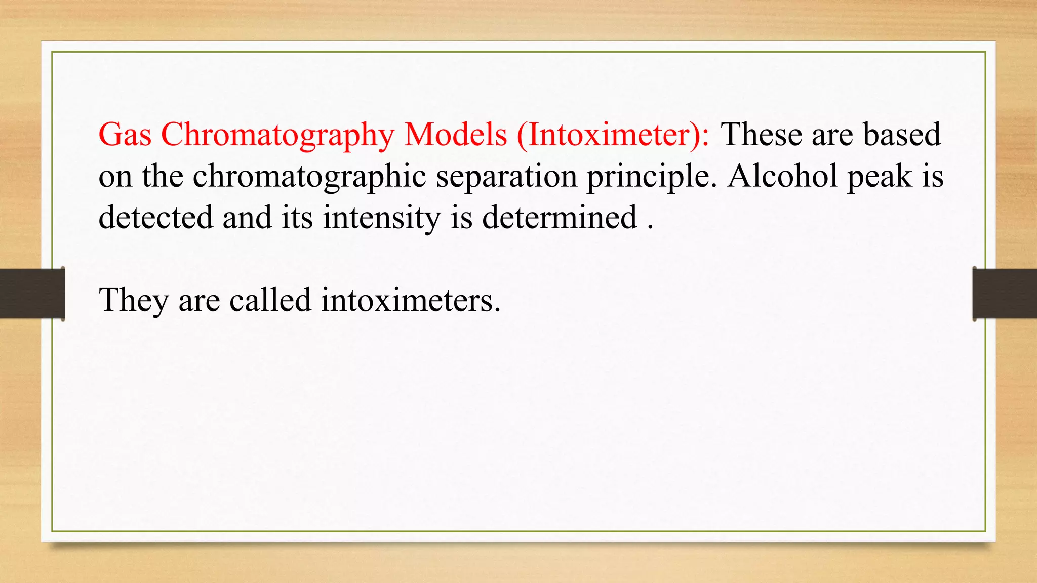 Analysis of alcohol | PPT