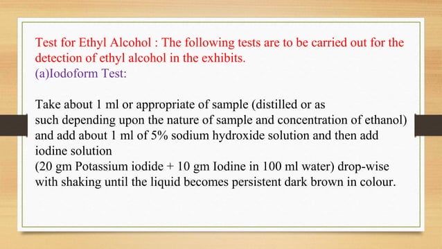 Analysis of alcohol | PPT | Alcoholic Beverages | Food & Drink