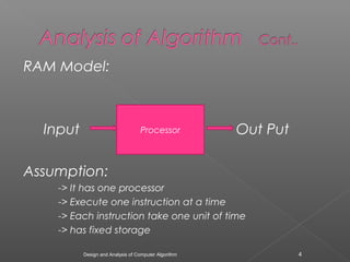 Analysis of algo | PPT | Computing | Technology & Computing