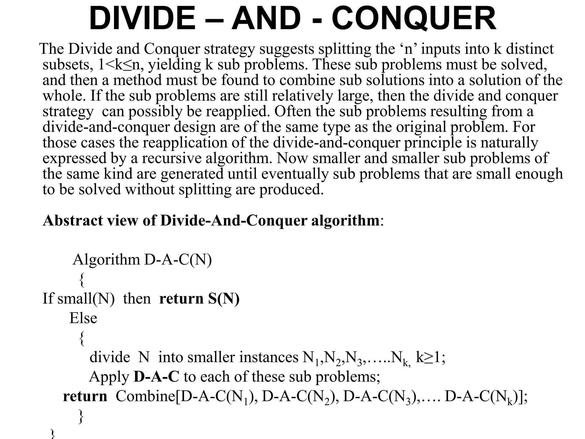 Divide and Conquer | PPT