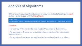 Analysis of algorithms | PPTX