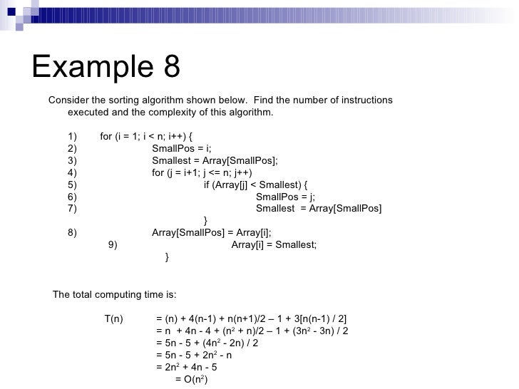 Analysis Of Algorithms I
