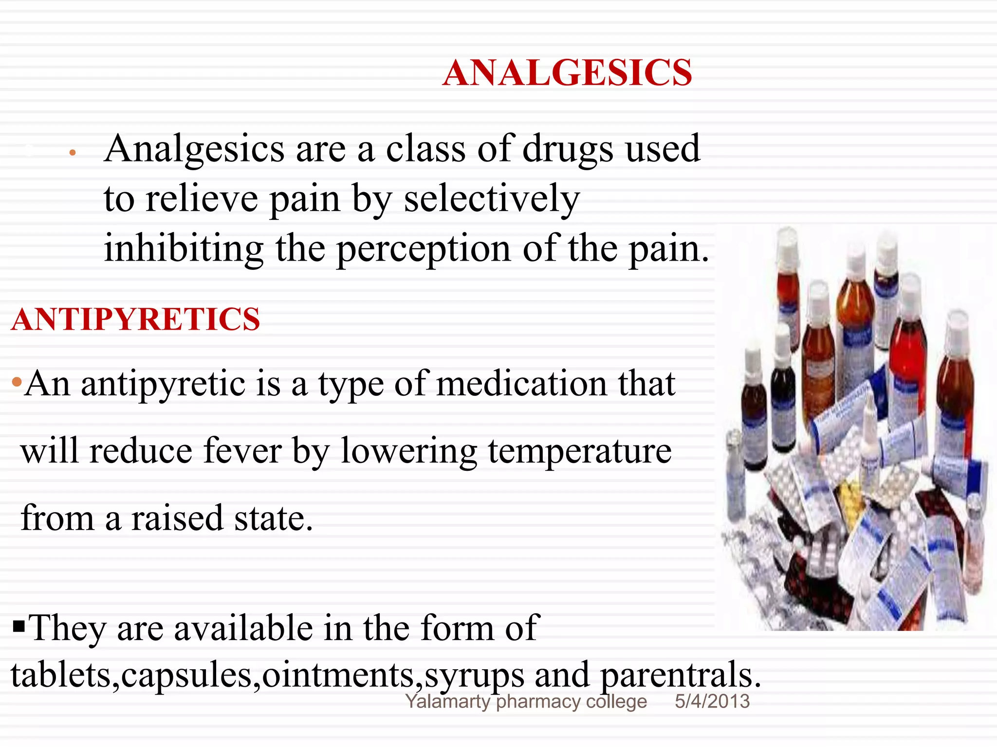 Analysis of analgesics and antipyretics.indu