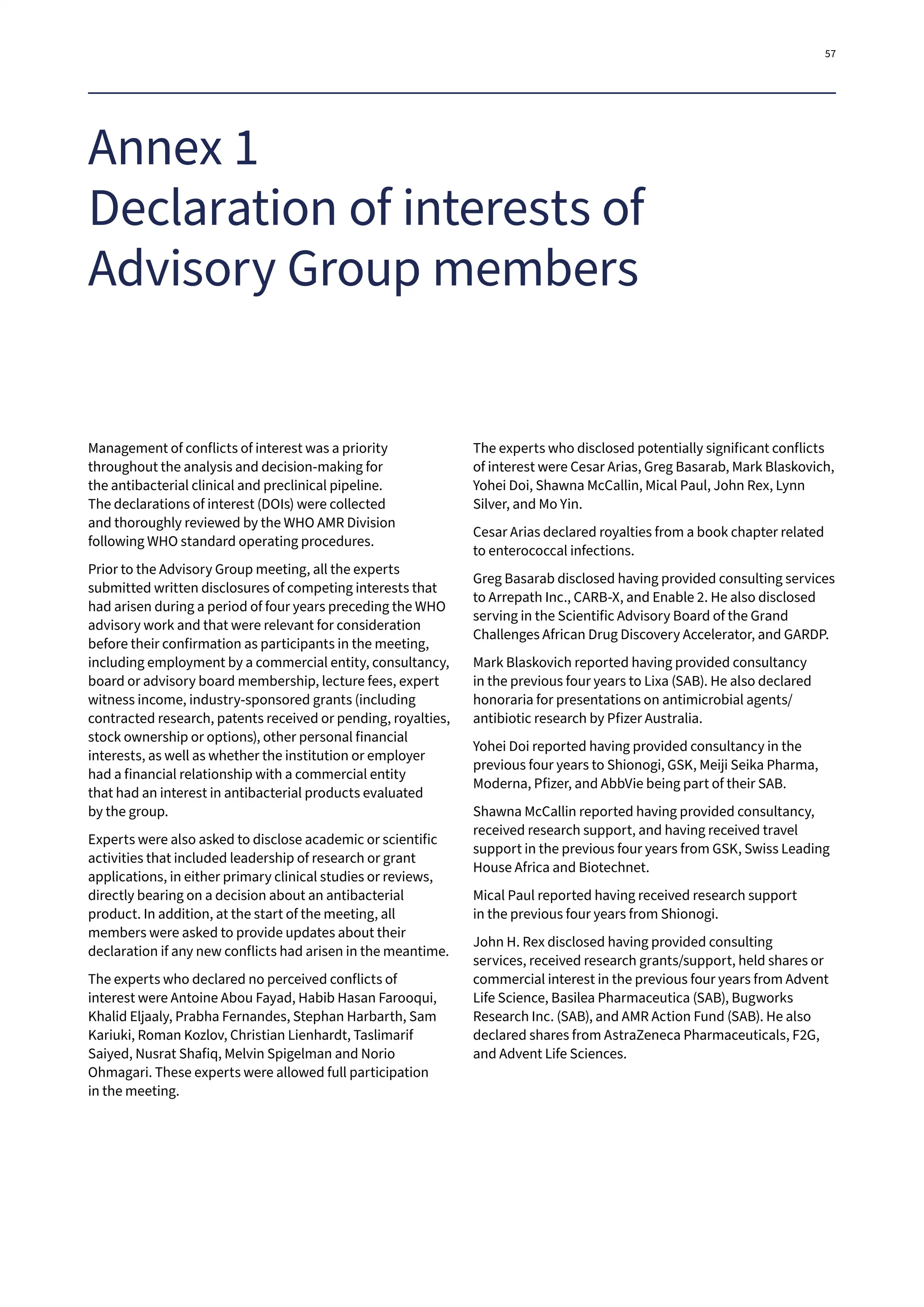 Analysis of antibacterial agents in clinical and preclinical ...