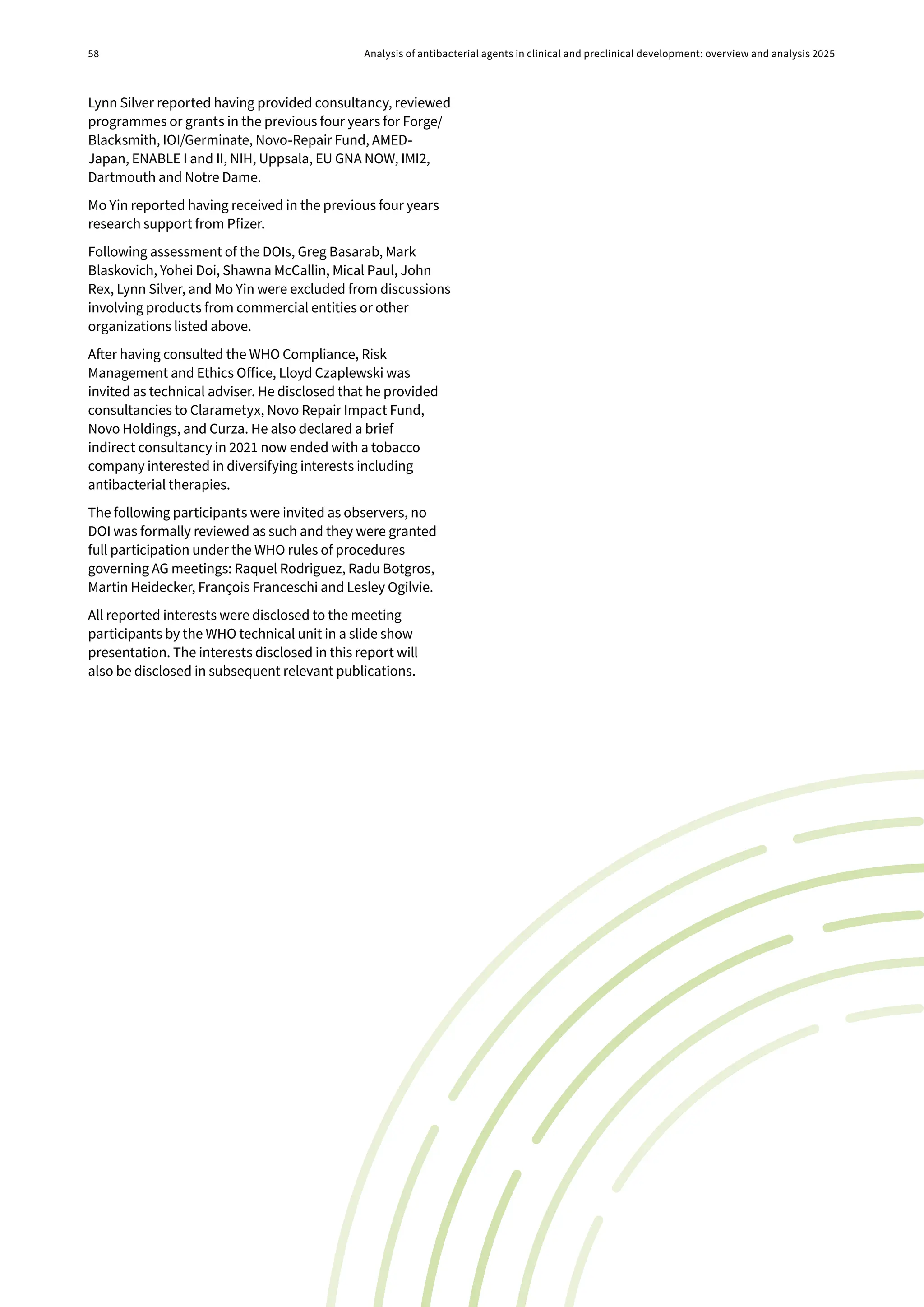 Analysis of antibacterial agents in clinical and preclinical ...