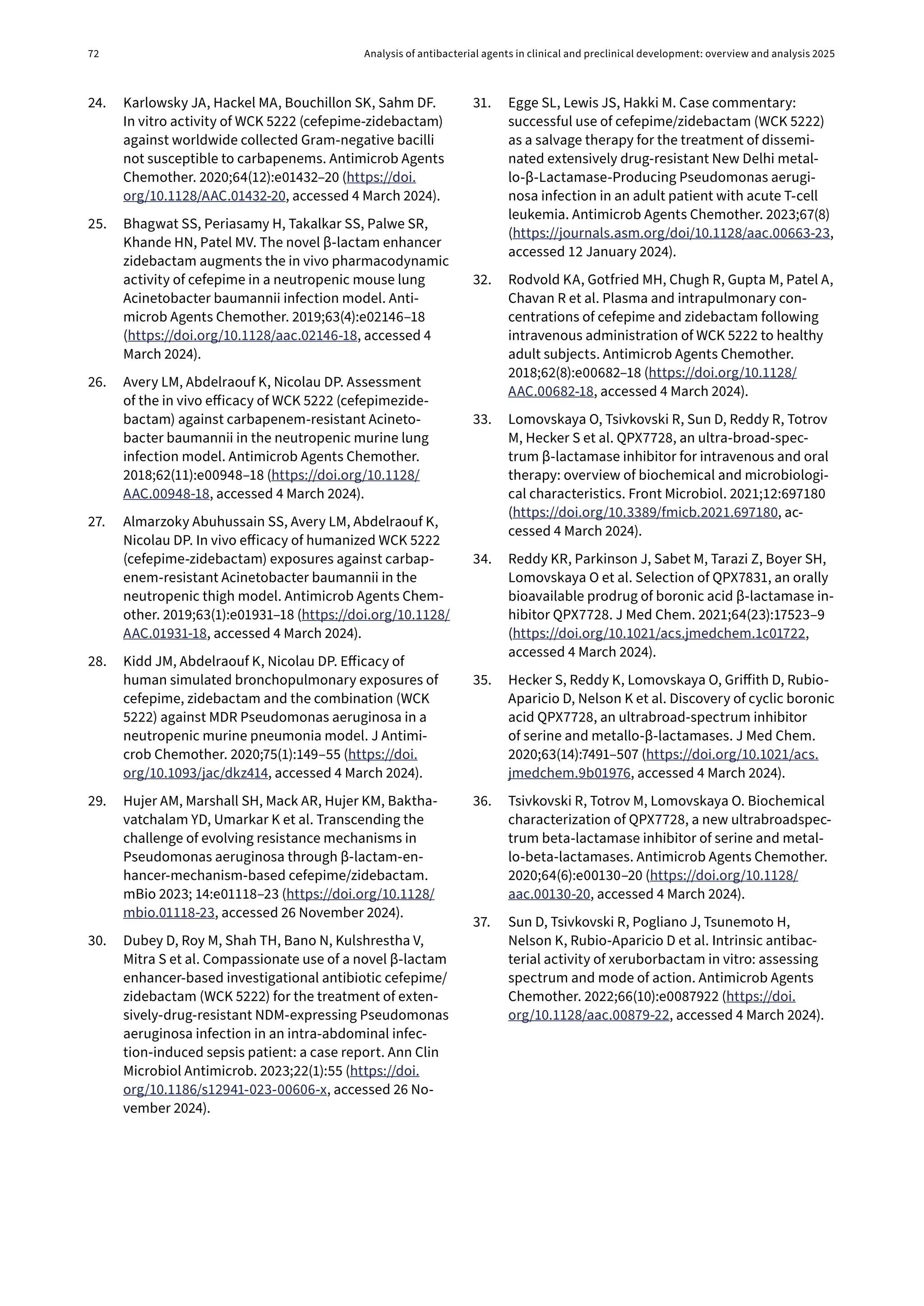 Analysis of antibacterial agents in clinical and preclinical ...