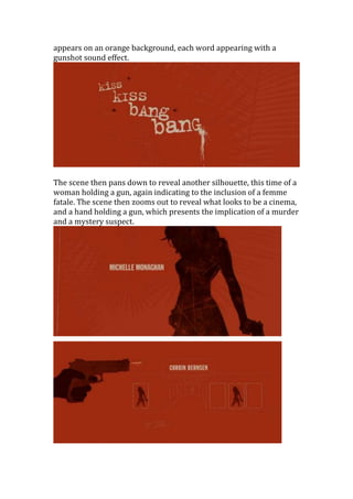 Analysis of a opening sequence – kiss kiss bang bang | DOCX