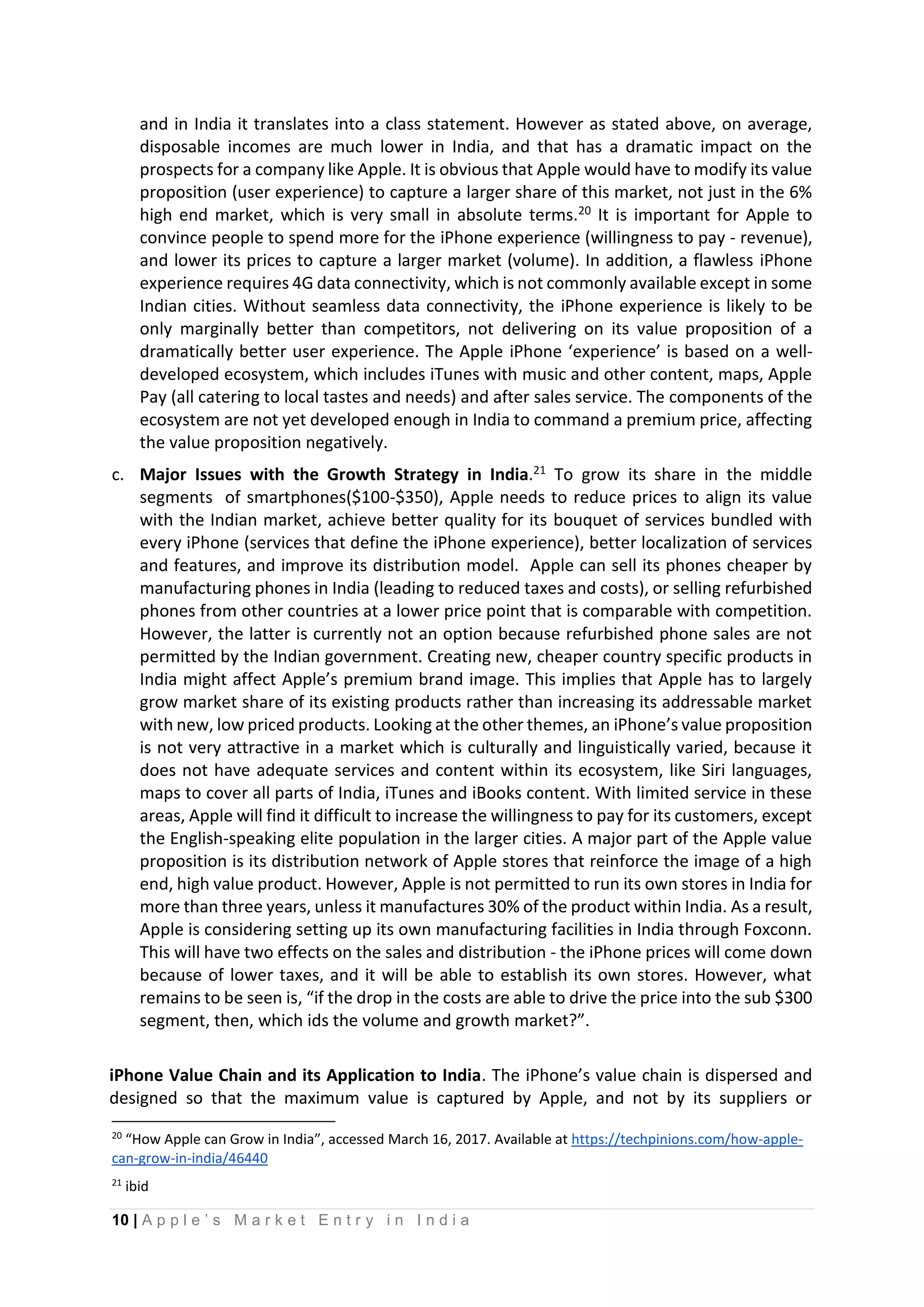 Analysis of Apple iPhone's Indian market entry | PDF