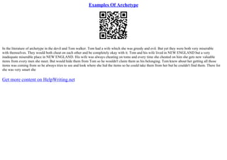 Analysis Of Archetypes Essay | PPT