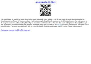 Analysis Of Archetypes Essay | PPT