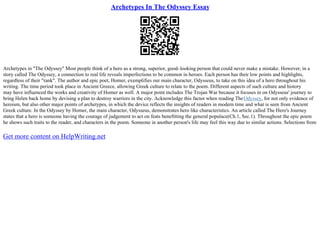 Analysis Of Archetypes Essay | PPT