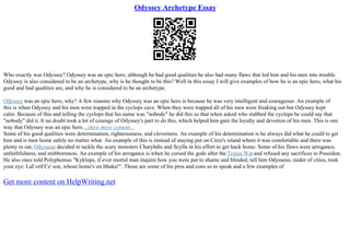 Analysis Of Archetypes Essay | PPT