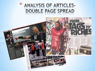 Analysis of articles double page spread | PPTX