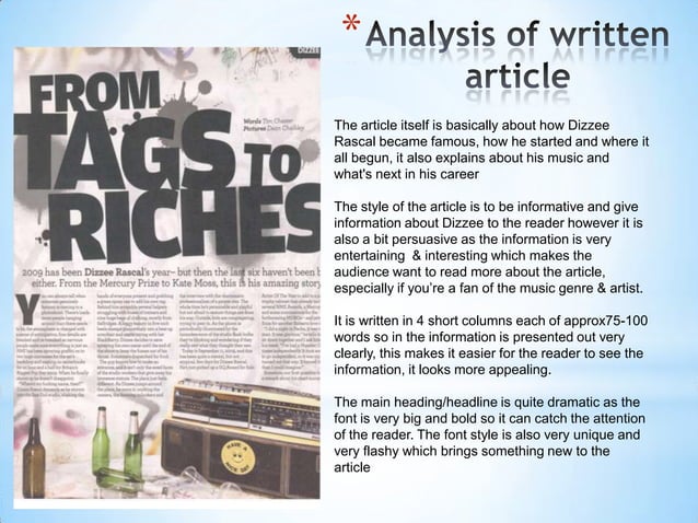 Analysis of articles double page spread | PPTX