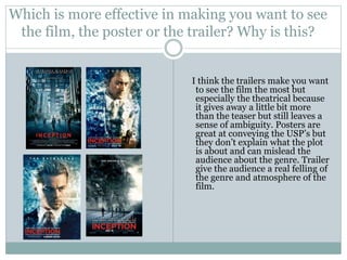 Analysis of a teaser and theatrical trailer | PPTX