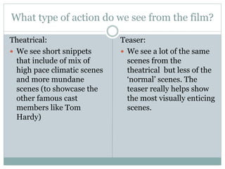 Analysis of a teaser and theatrical trailer | PPTX