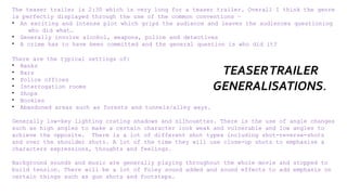 Analysis of a teaser trailer & a poster.odp start | PPT