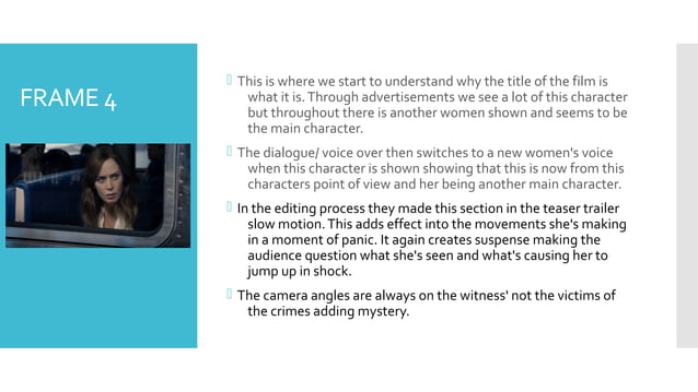 Analysis of a teaser trailer & a poster.odp start | PPT