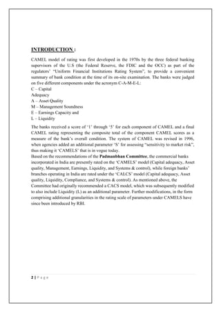 CAMEL Analysis of top 5 public sector banks (12-3-2018) | PDF
