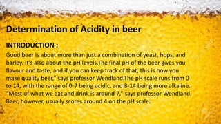 Analysis of beer | PPTX