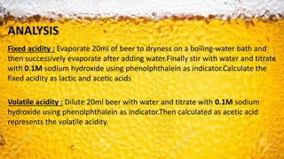 Analysis of beer | PPTX
