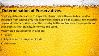 Analysis of beer | PPTX
