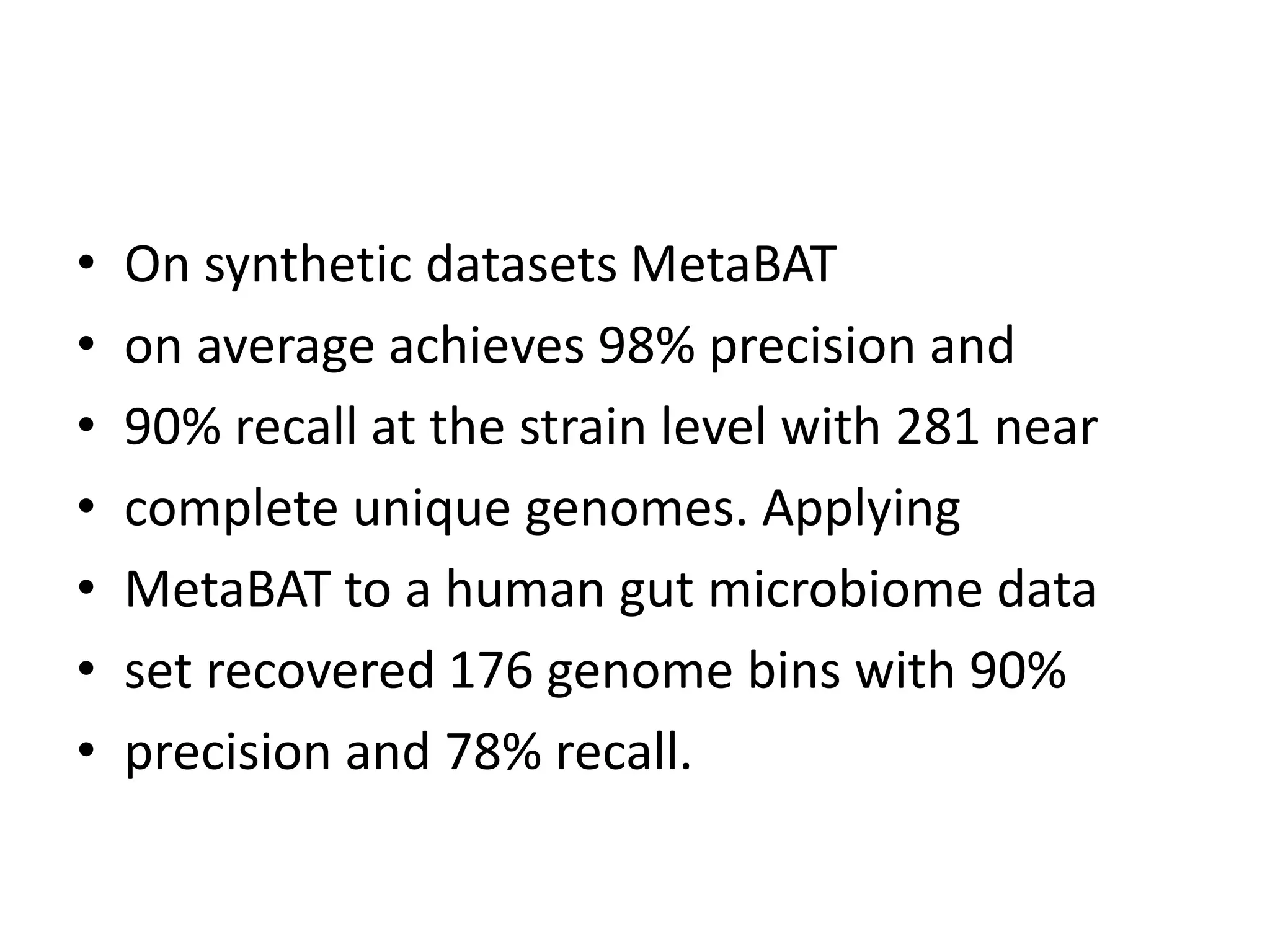 Analysis of binning tool in metagenomics | PPTX