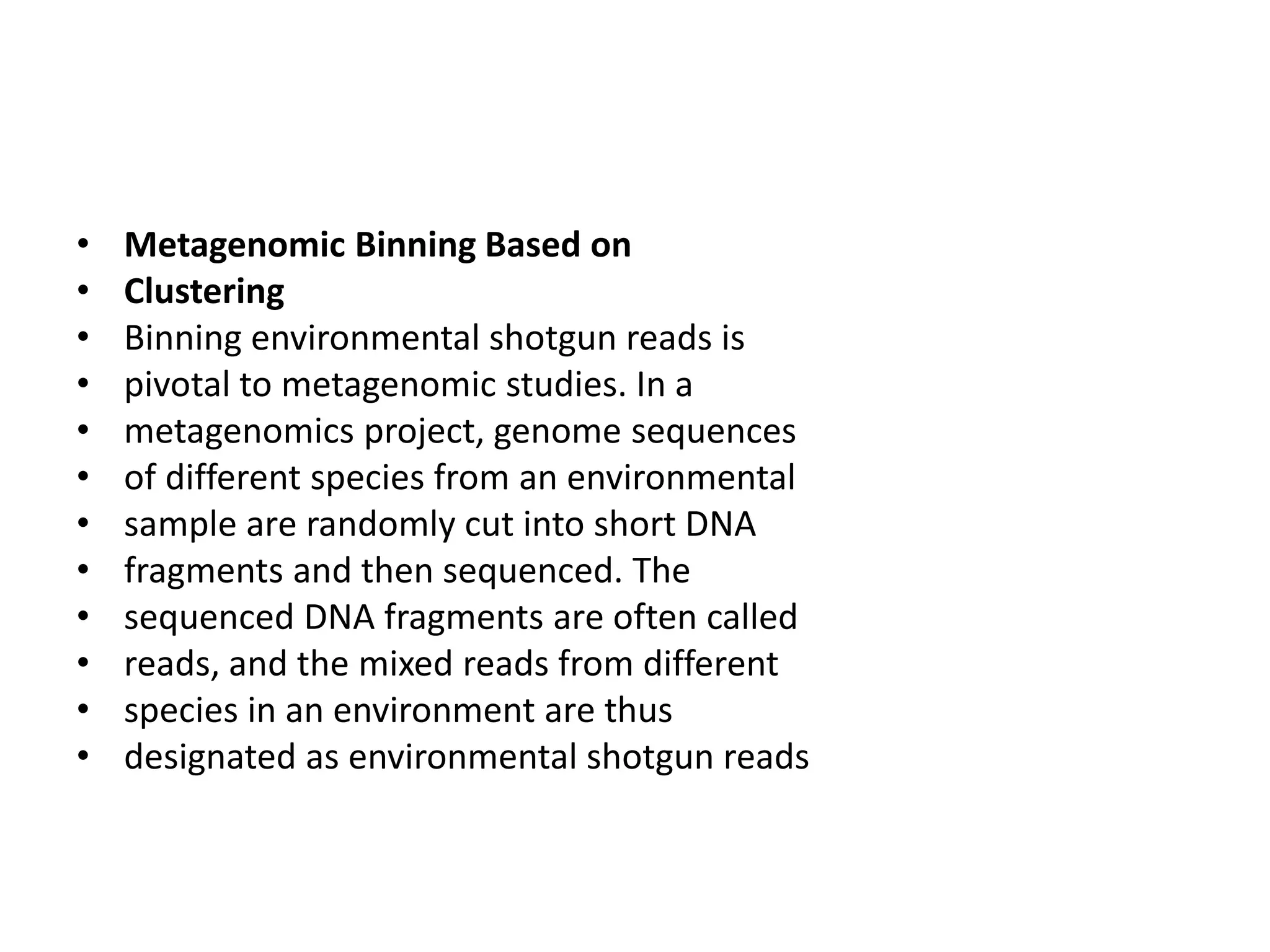 Analysis of binning tool in metagenomics | PPTX