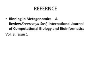 Analysis of binning tool in metagenomics | PPTX