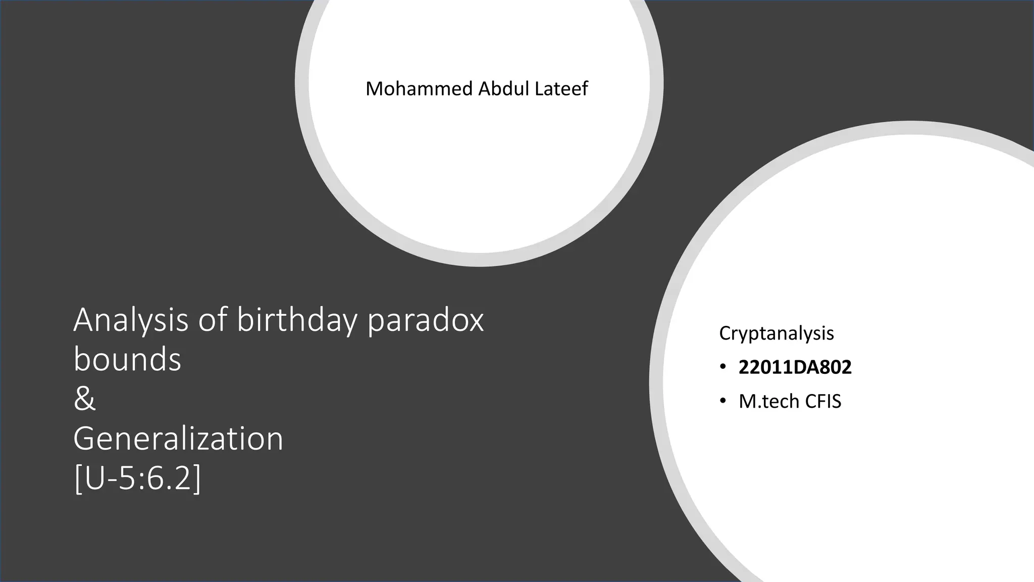 Analysis of birthday paradox bounds & Generalization.pptx
