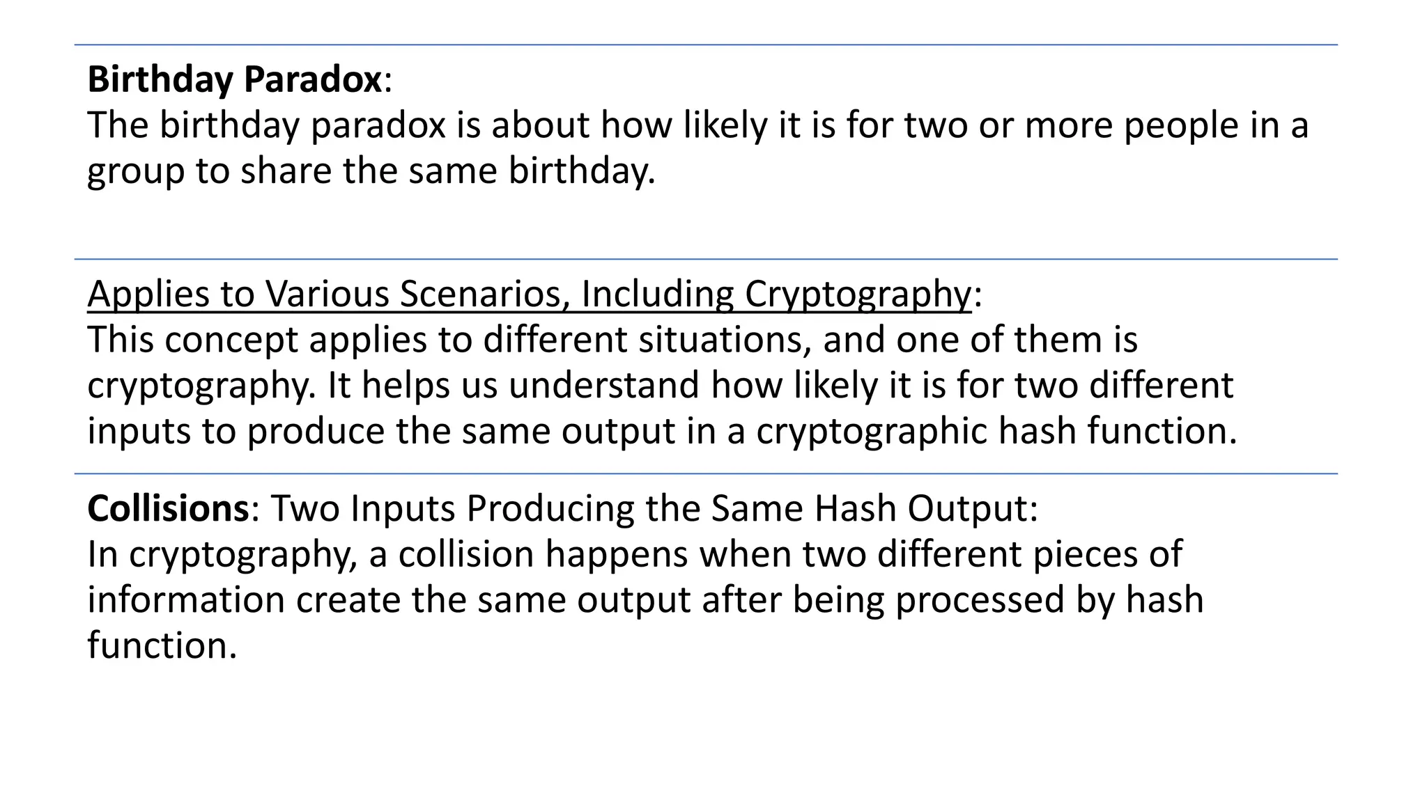 Analysis of birthday paradox bounds & Generalization.pptx