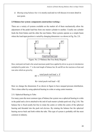 Analysis of Brake Biasing (Balance Bar) on BAJA (ATV) vehicle | PDF