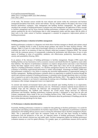 Analysis of building performance evaluation and value | PDF
