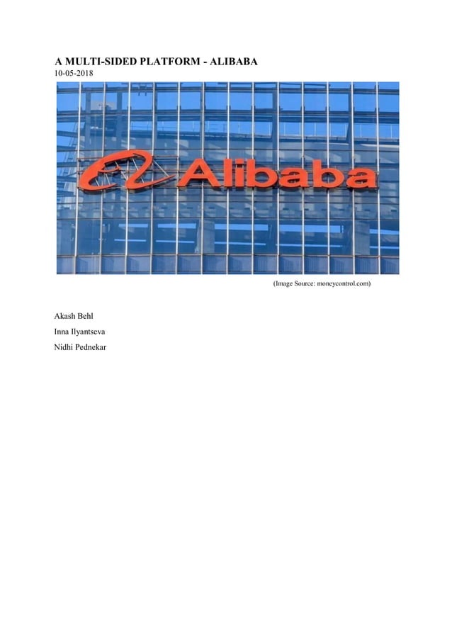 Analysis of business model of Alibaba as a multi sided platform | PDF