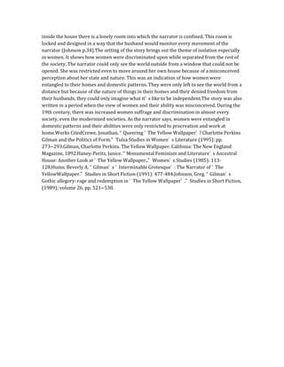 Analysis of character setting and symbolism in Yellow.docx | Family and ...