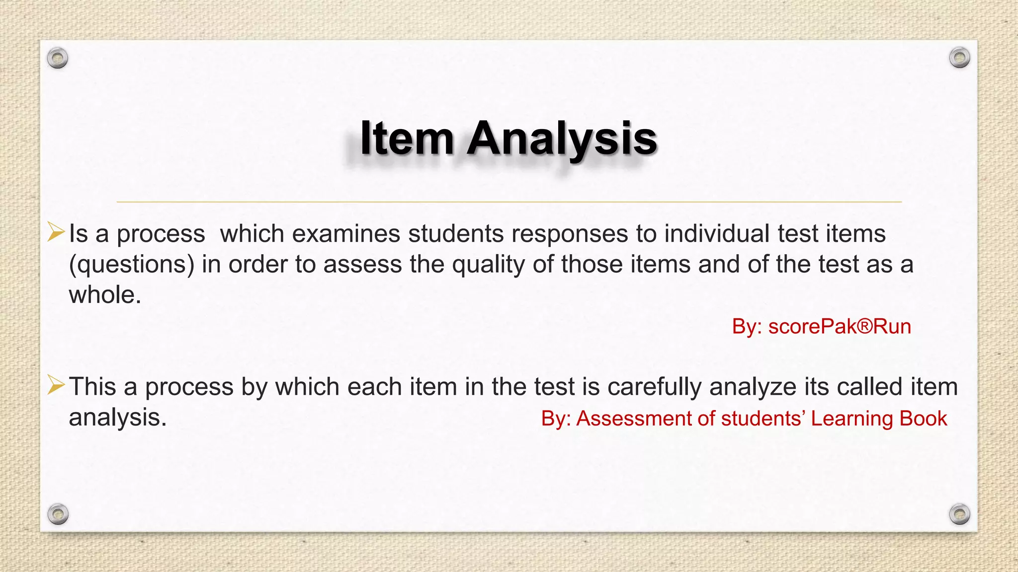 Analysis-of-classroom-test | PPTX