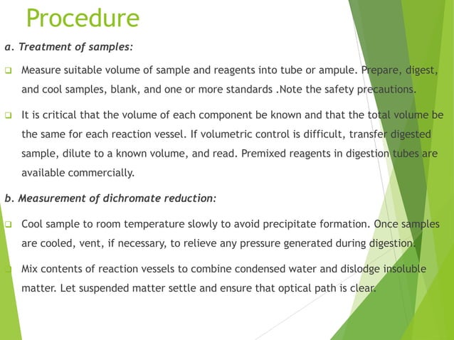 chemical oxygen demand -analysis using APHA manual | PPTX | Chemistry ...