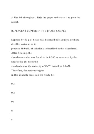 Analysis of Copper In a Brass SampleINTRODUCTIONA. GEN.docx | Chemistry ...