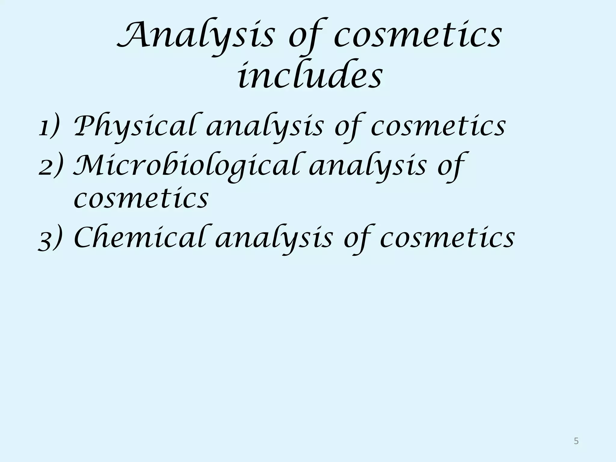 Analysis of cosmetics 112070804018 | PPTX