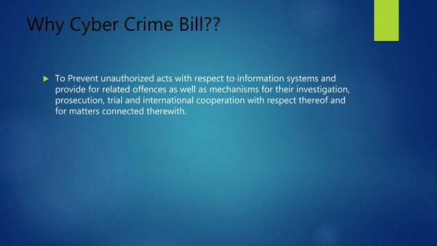 Analysis of cyber crime bill 2016 | PPT