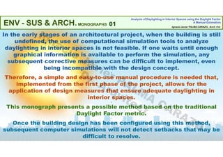 Analysis of Daylighting in Interior Spaces using the Daylight Factor ...