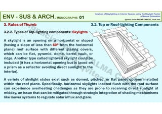 Analysis of Daylighting in Interior Spaces using the Daylight Factor ...