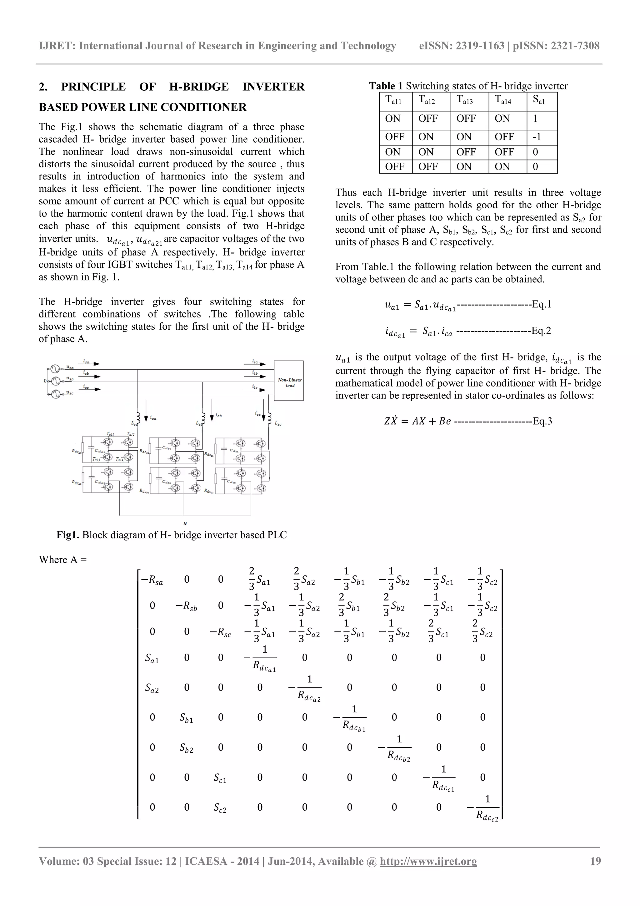 Analysis of dc capacitor voltage balance method for h bridge inverter ...