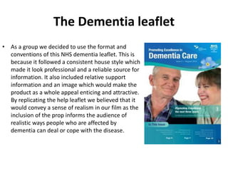 Analysis of demetia leaflet | PPT