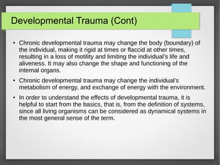 Analysis of developmental trauma | ODP
