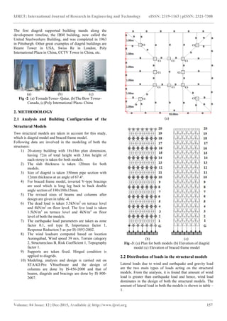 Analysis of diagrid structure in comparison with exterior braced frame ...