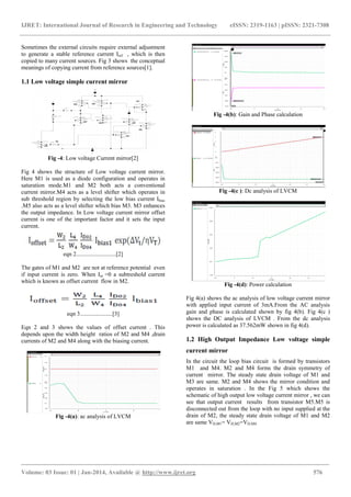 Analysis of different types of current mirror in 45 nm | PDF