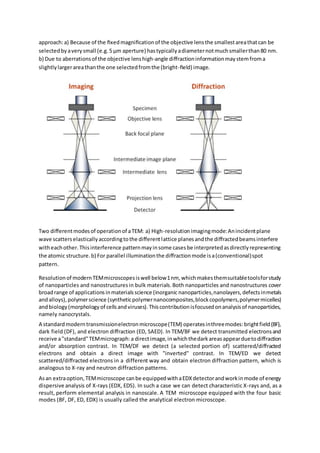 Analysis of diffraction patterns generated through TEM | DOCX