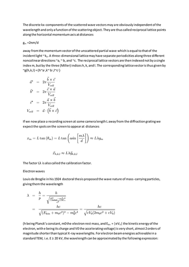Analysis of diffraction patterns generated through TEM | DOCX